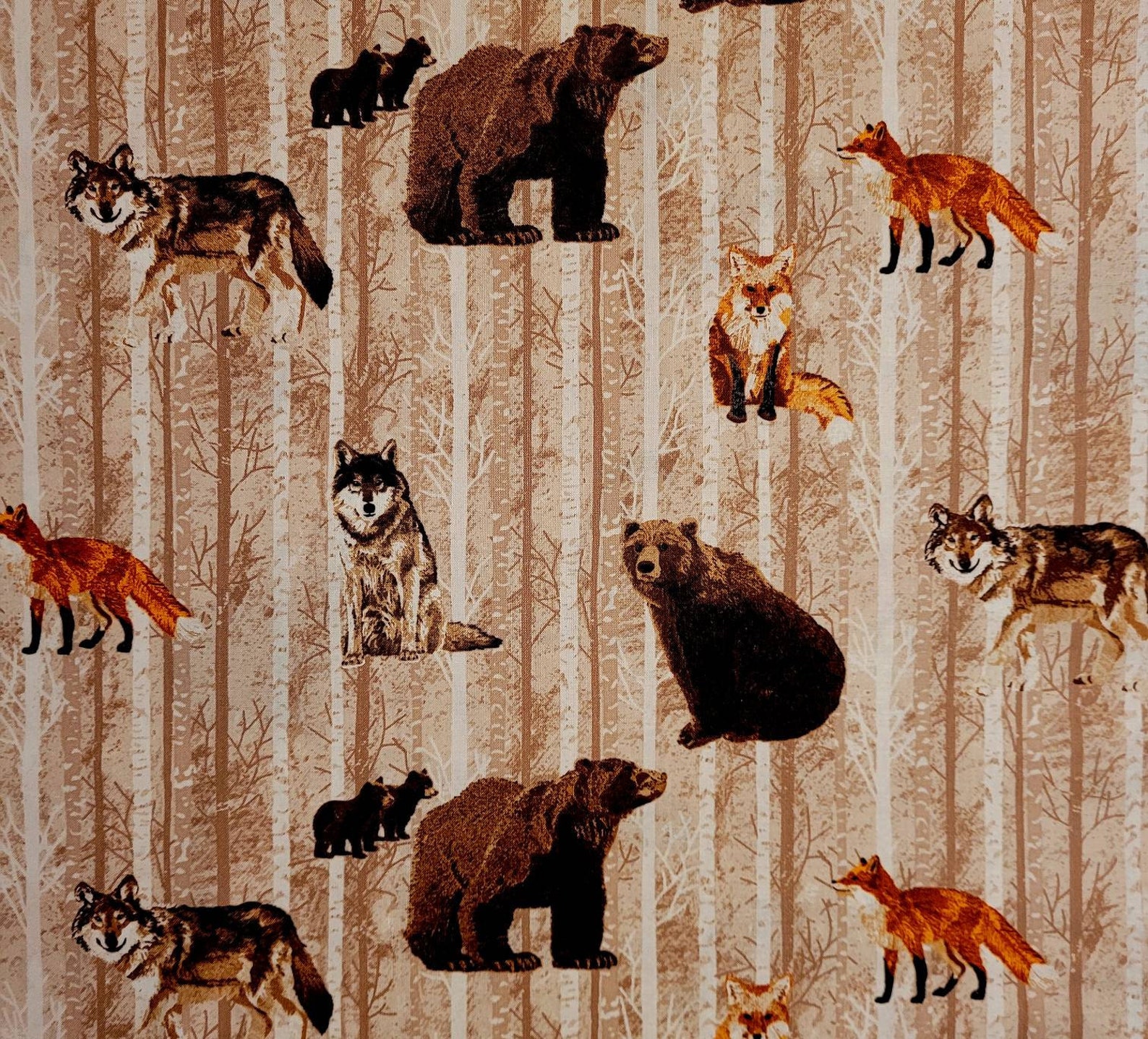 Bearsfoxand Wolf Fabric by Andover Fabrics 145. Fabric by - Etsy