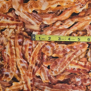 Bacon, Breakfast Fabric Bundle. 5 Fabrics in Fat Quarter,half Yard,and ...