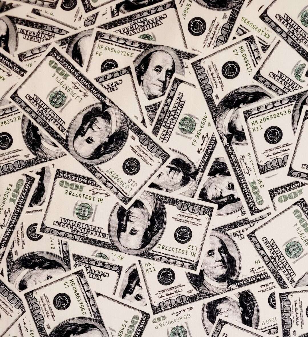 Money Fabric, One Hundred Dollar Bills by Timeless Treasures, Pattern ...