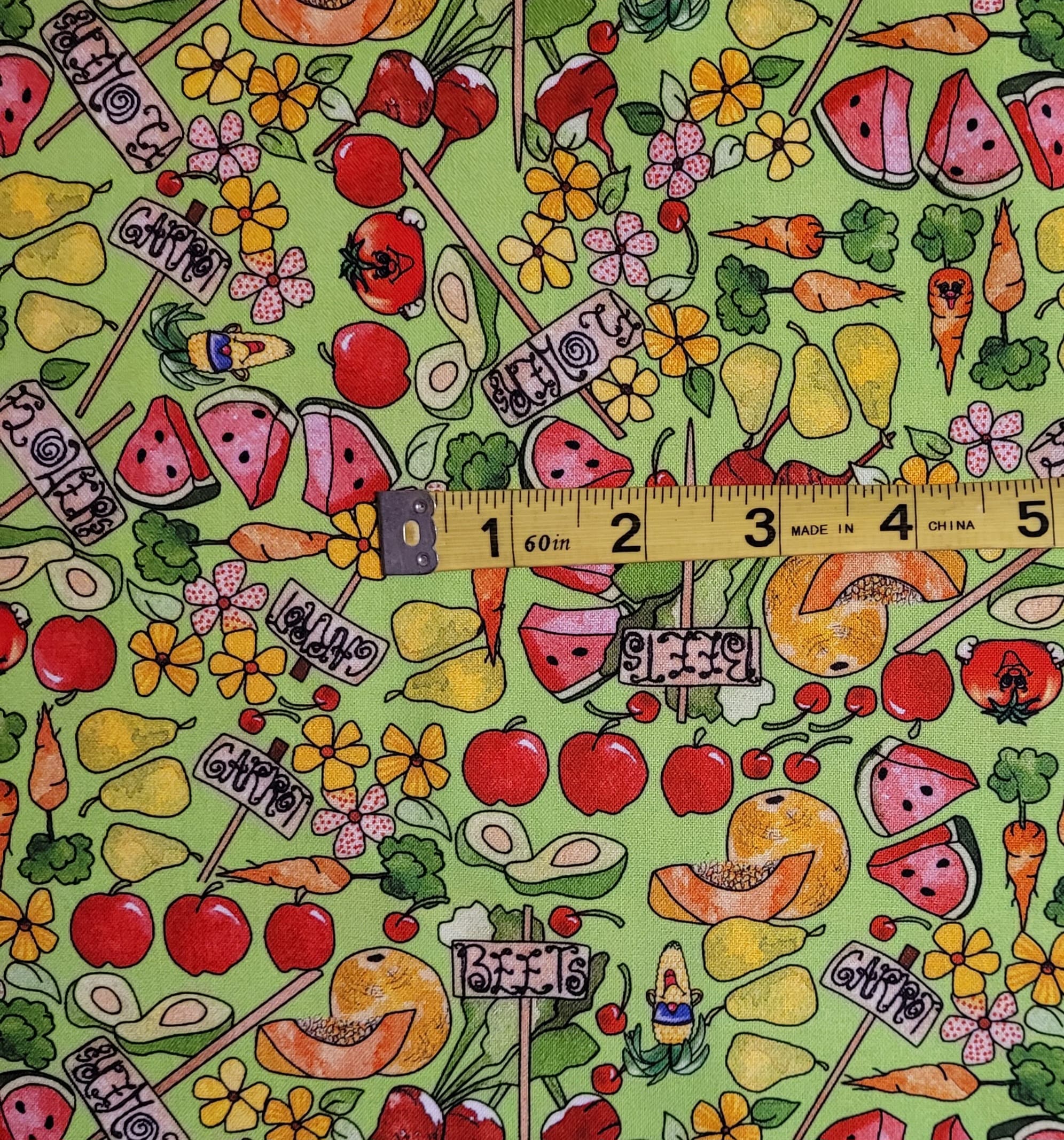 Vegetable Fabric by Desiree's Designs for QT Fabrics. Fabric by the ...