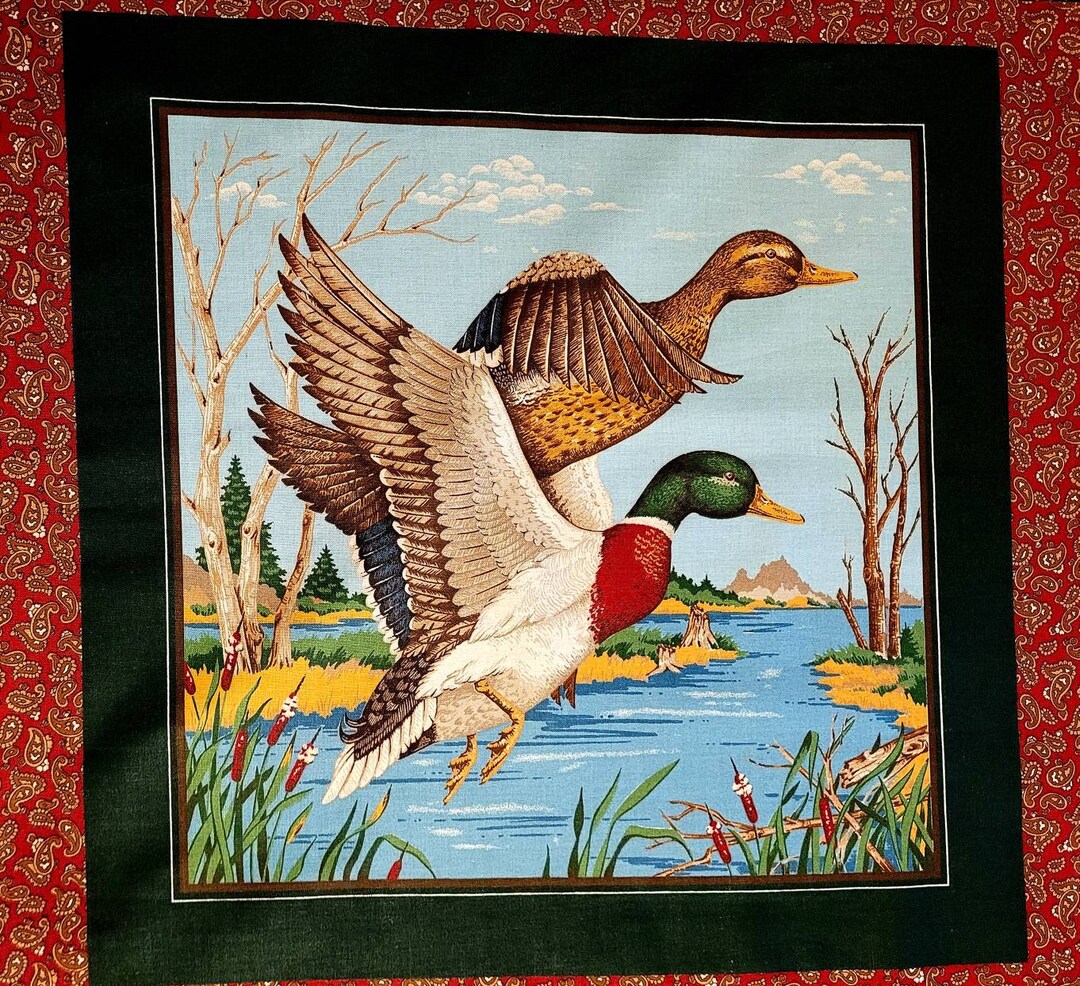 Vintage Fabric, Duck Panel. by Cranston Print Works Co. Each Panel Has ...