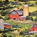 Red Barn Fabric, Barn Quilts Fabric by Timeless Treasures. CD2912 ...