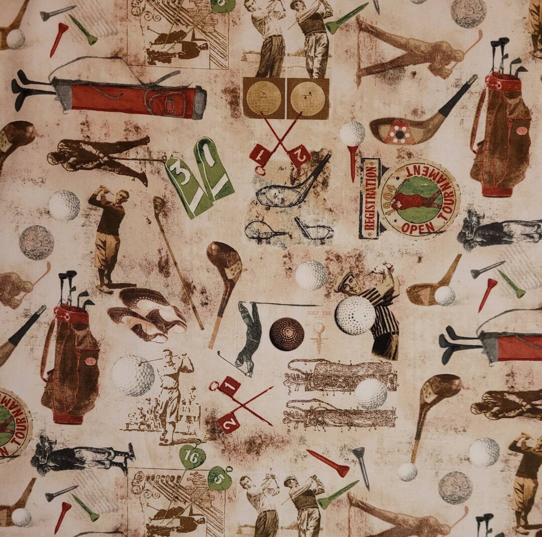 Golf Fabric by Timeless Treasures Pattern C 6004. Fabric by the Yard ...