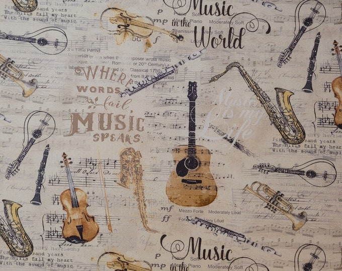 Music Fabric by Timeless Treasures, Pattern CD3091. Fabric by the Yard ...