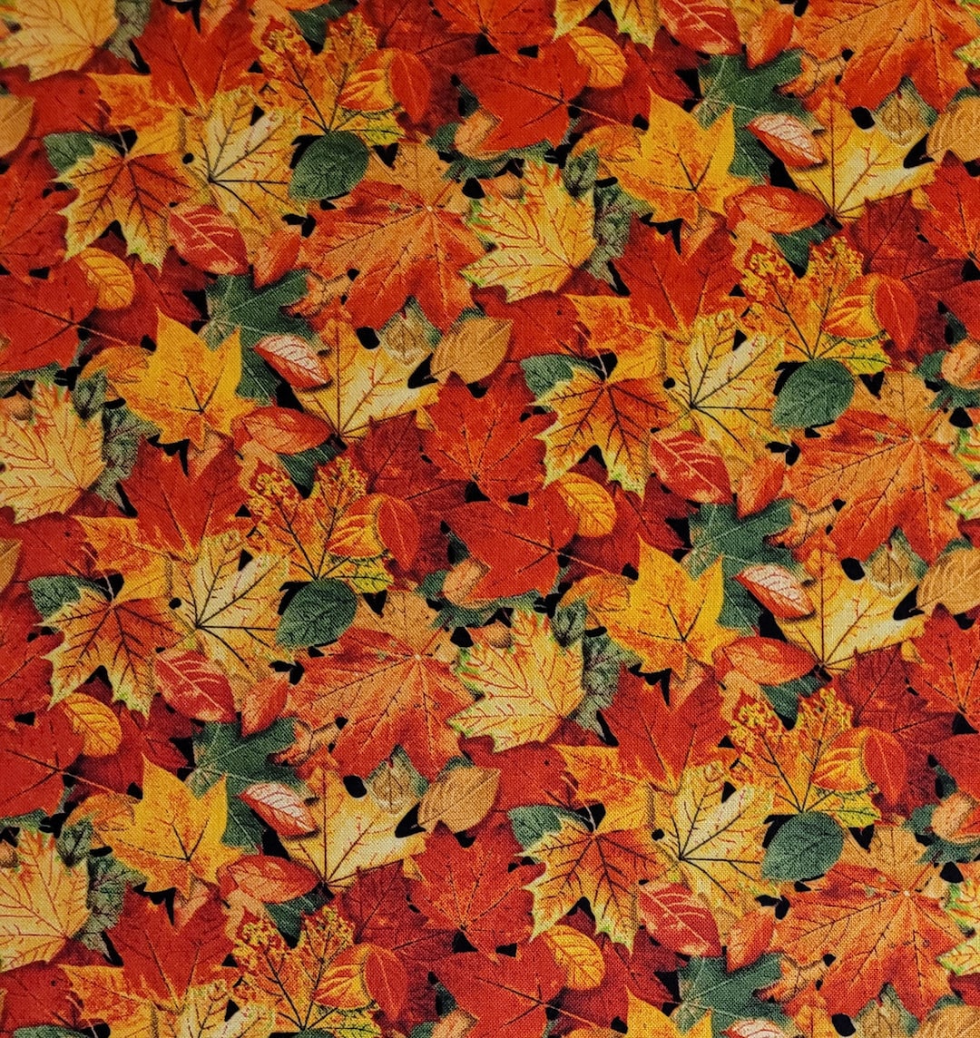 Fall Leaves by Elizabeth's Studio #478. Fabric by the Yard and Half ...