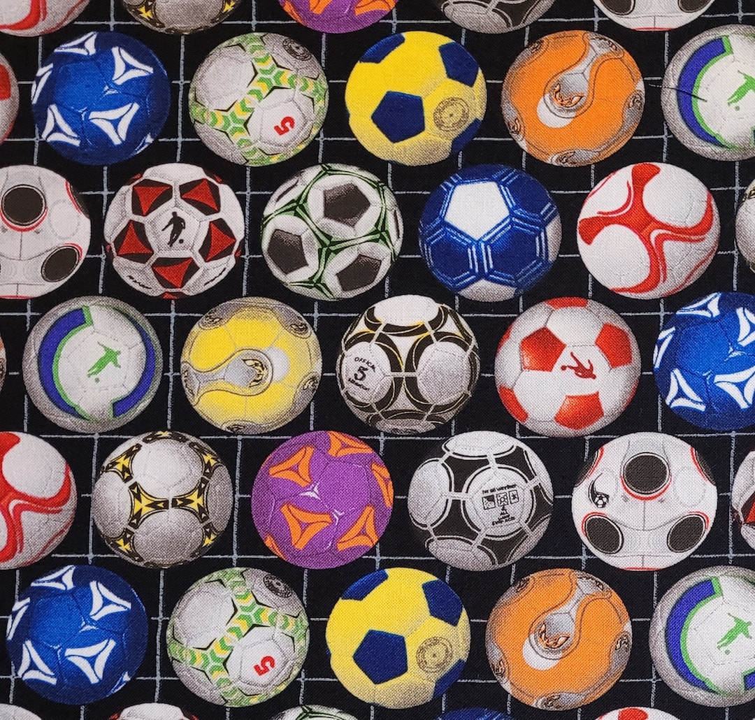 Soccer Balls Fabric by Elizabeth's Studio #276. Sold by the Yardage and ...