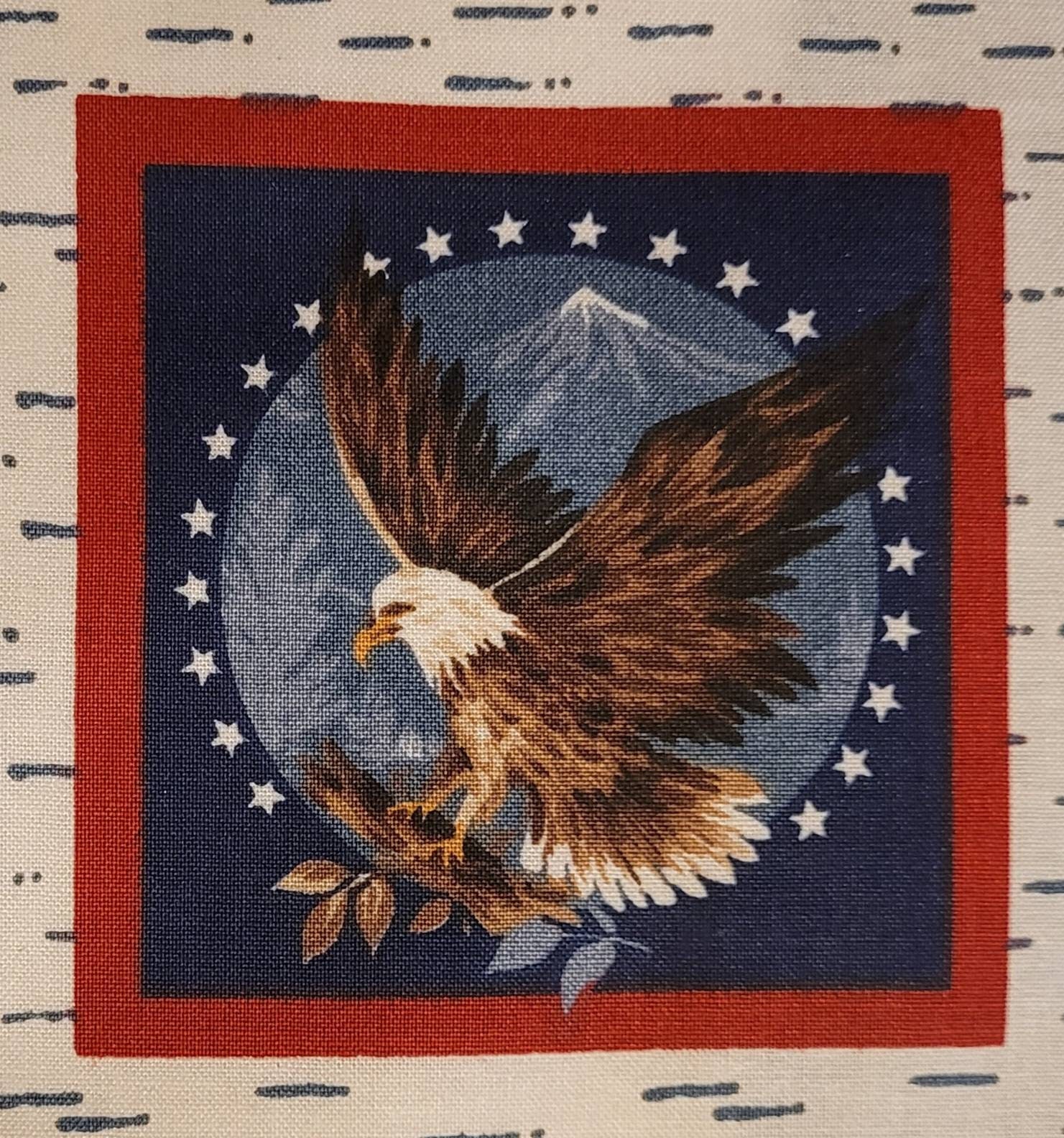 Vintage Eagle Panel by Wamsutta QTC. Fabric Panel Bald Eagle - Etsy