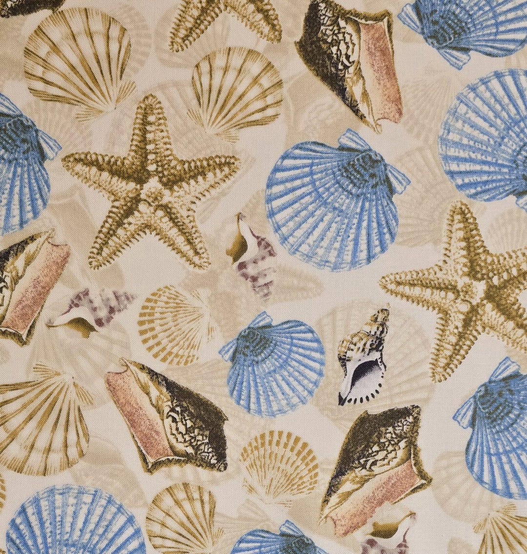 Seashells, by Timelesstreasures BEACH-C8392. Fabric by the Yardage and ...