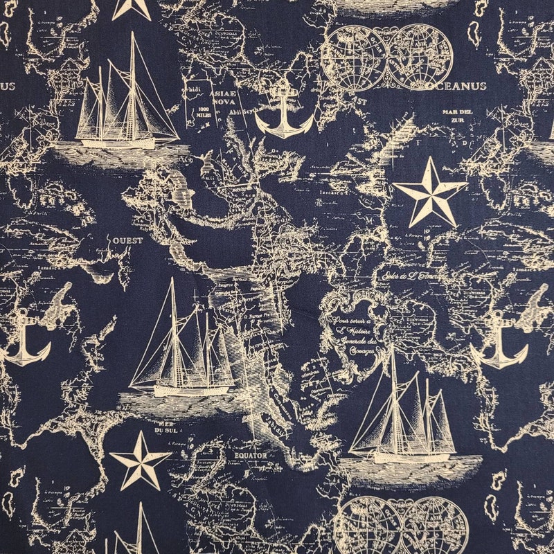Nautical Fabric - Etsy