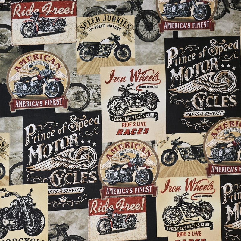 Harley Davidson Fabric - Etsy
