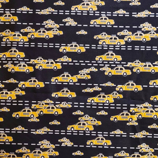 Novelty Taxi Fabric - Etsy