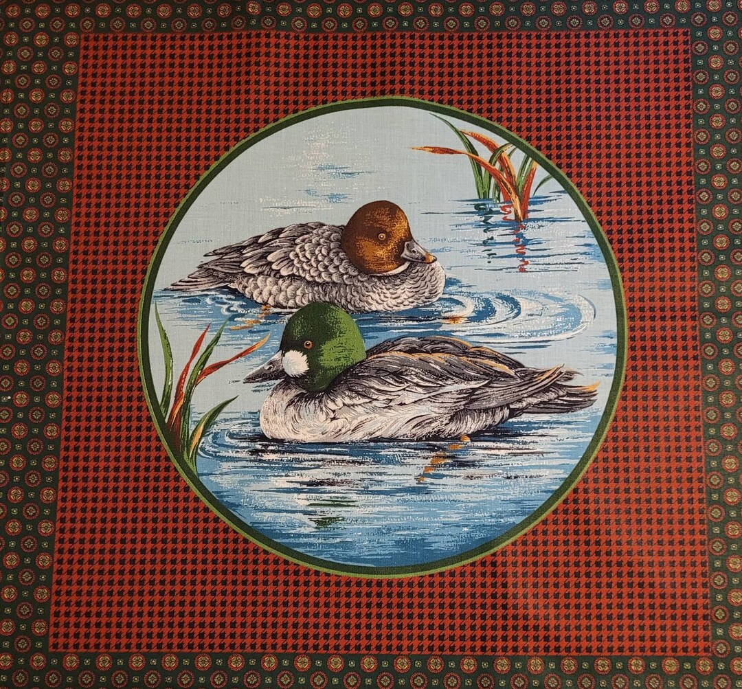 Vintage Fabric, Duck Panel. by Cranston Print Works Co. Each Panel Has ...