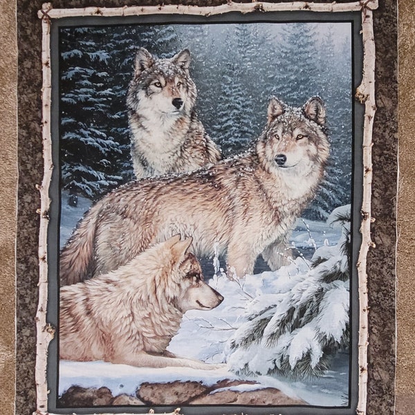 Wolf Fabric Panel - Etsy