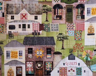 Shop Hop, Keepsake Patch by Beth Albert for 3 Wishes, 21699. Fabric by ...