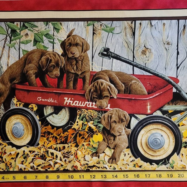 Black Lab Fabric Panel - Etsy