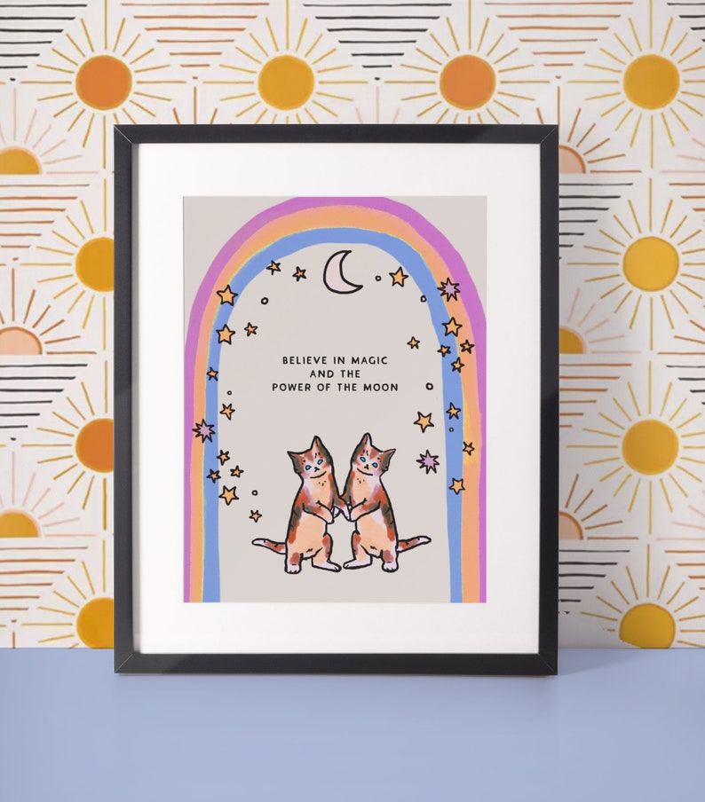 Power of the Moon Moonrise Menagerie Print | Etsy