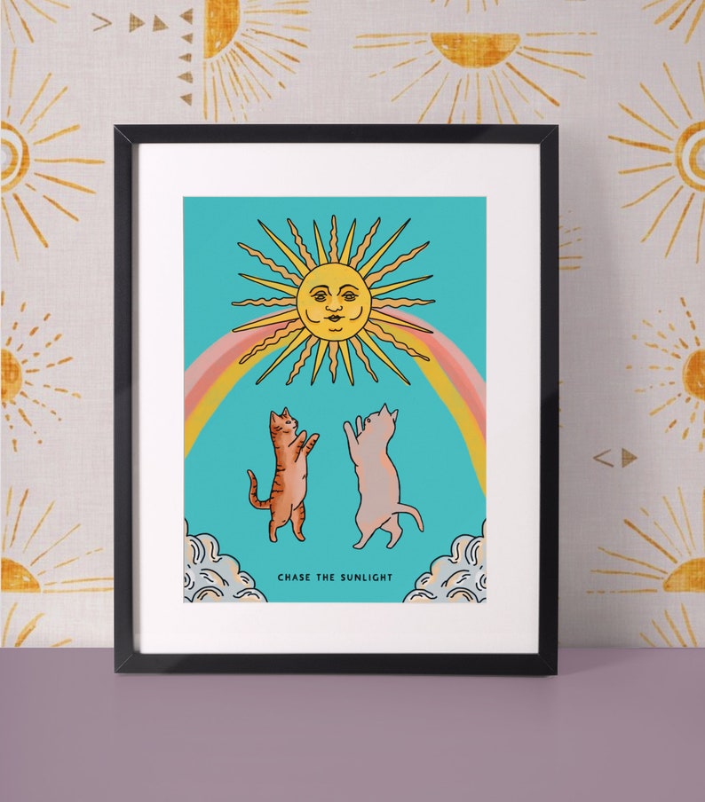 Chase the Sunlight Moonrise Menagerie Print - Etsy
