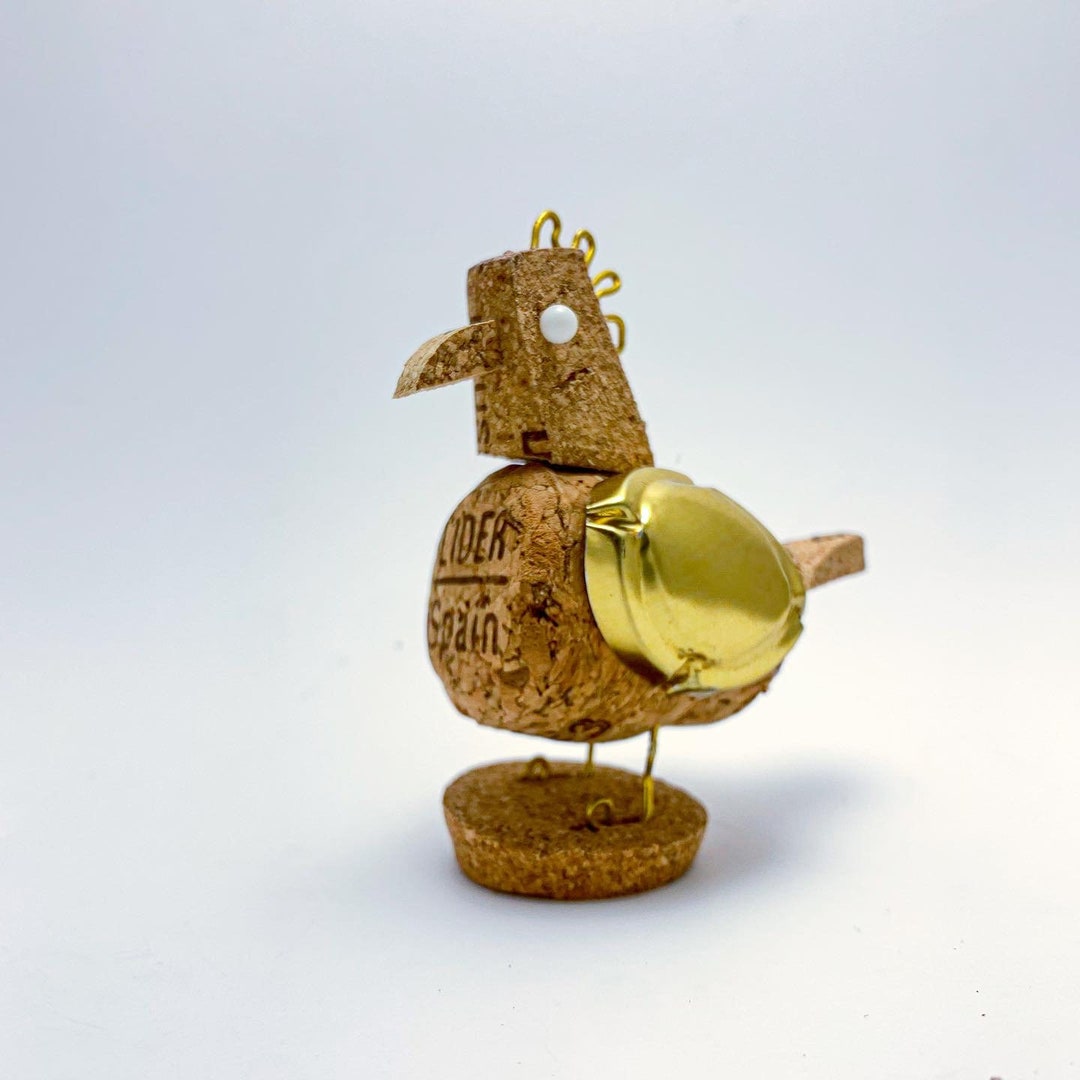 CORK CHICKEN Chicken Handmade Cork Animal Chicken Desk Toy - Etsy