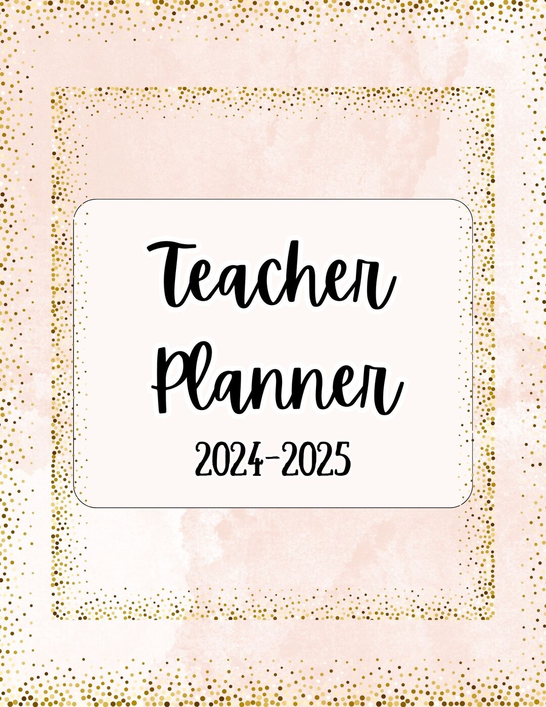 Teacher Planner for 2024-2025 School Year. One Full Year With Budget ...