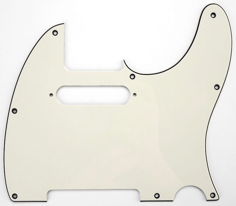 Fender Telecaster Pickguard, Black Wood Pick Guard, Vintage Guitar ...