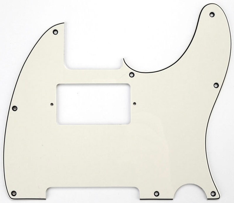 Fender Telecaster Pickguard, Black Wood Pick Guard, Vintage Guitar ...