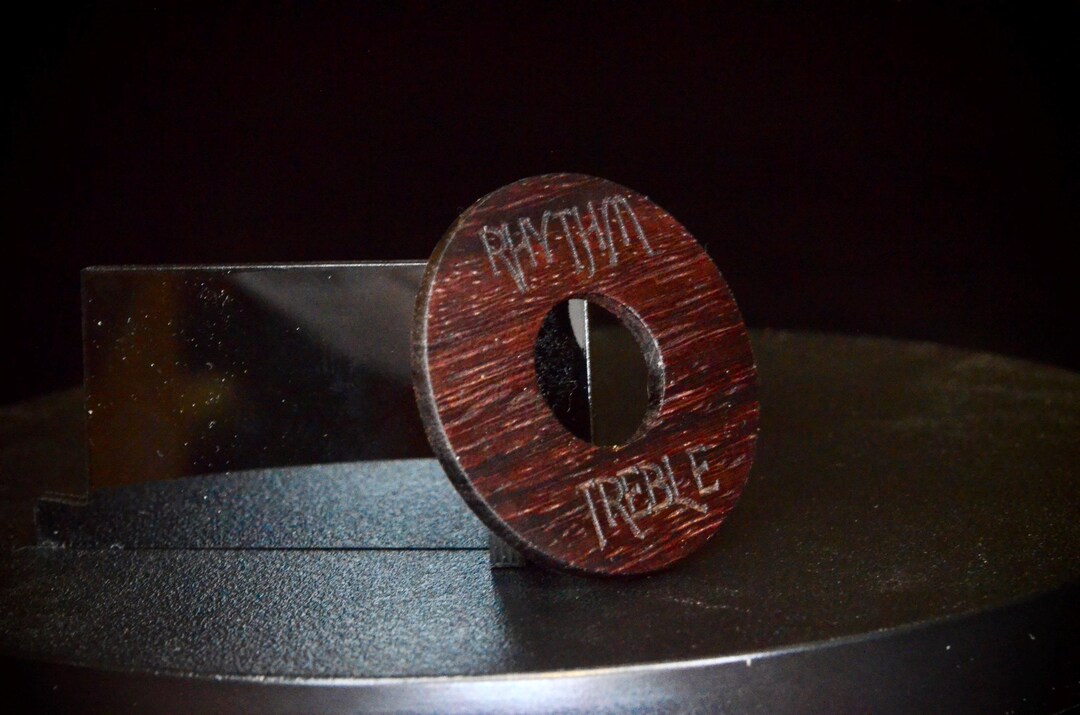 East Indian Rosewood Toggle Switch Ring, Handmade Exotic Wood Les Paul ...