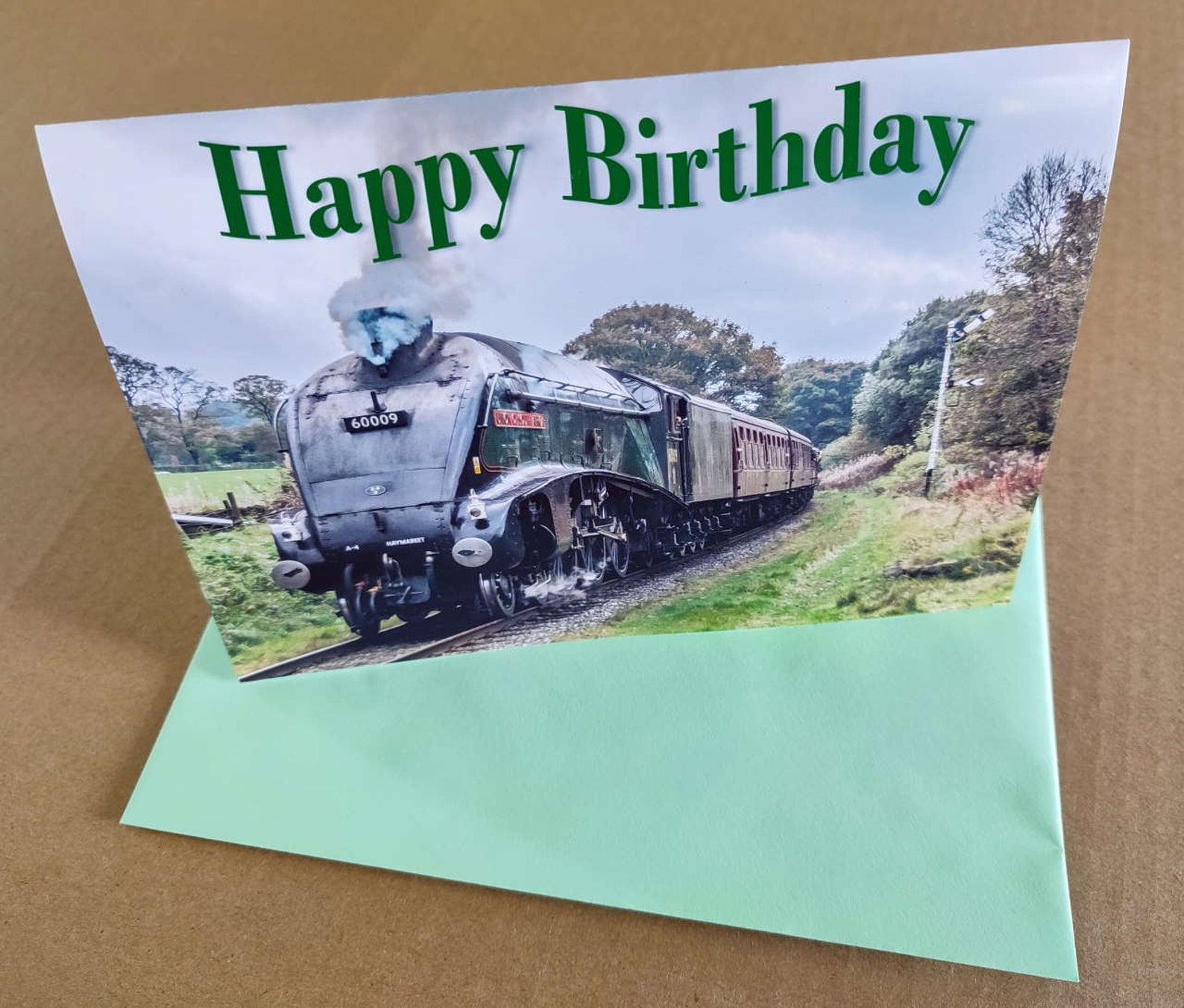 Birthday Card With Steam Locomotive 60009 Union of South Africa, Blank ...