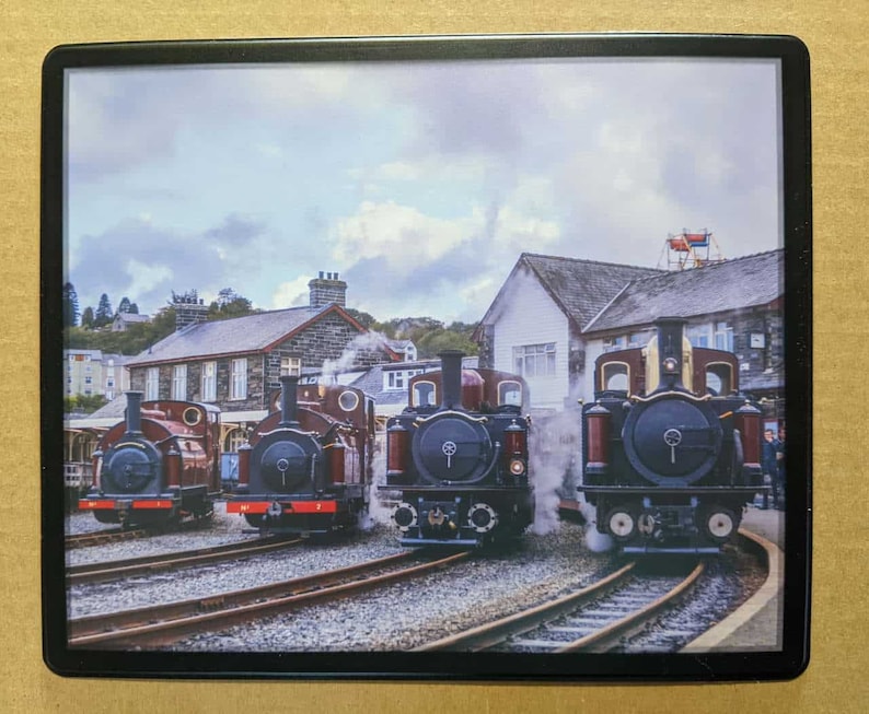Steam Locomotive Mouse Mat Locomotive Line up at Porthmadog | Etsy