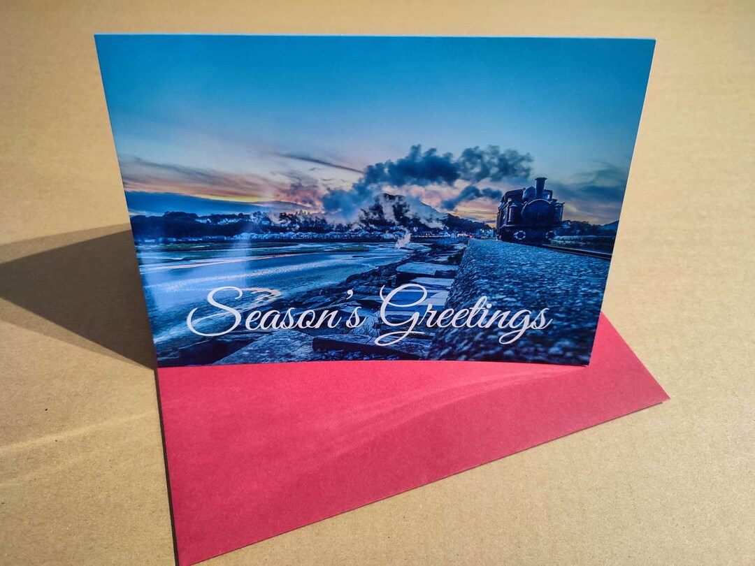 Christmas Card Featuring Steam Locomotive David Lloyd George on the ...