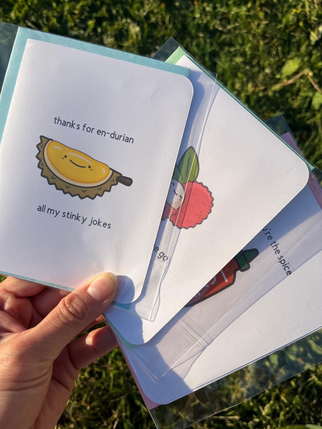 Punny Fruits Greeting Cards - Etsy