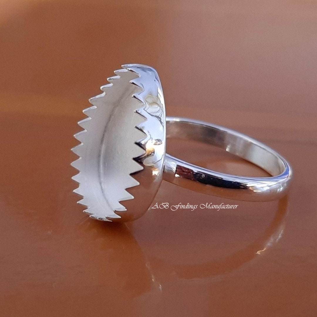 Breast Milk Resin 925 Sterling Silver Serrated Bezel Pear Shape Stone ...