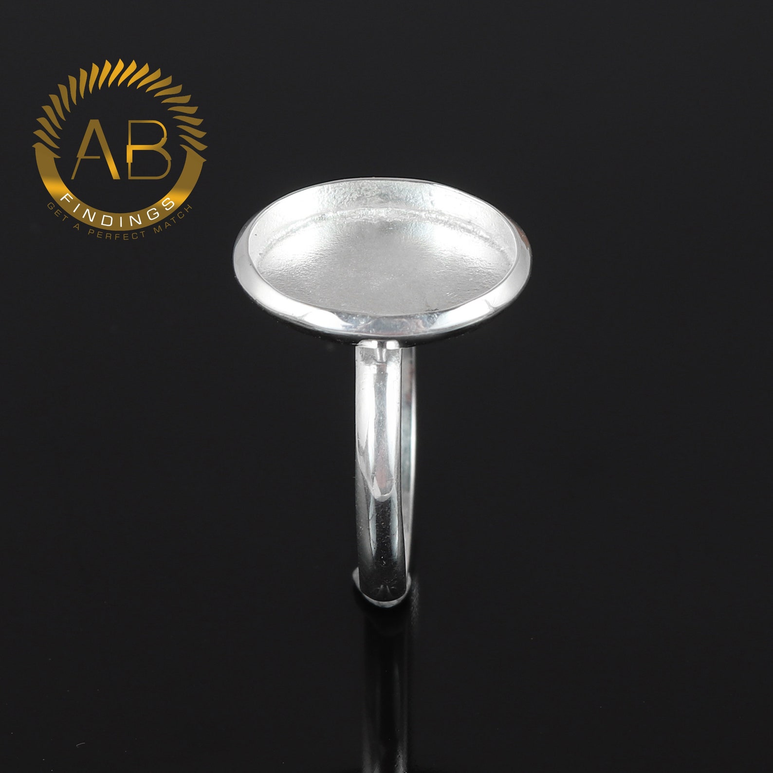 Sterling Silver Oval Bezel Ring Setting: Wholesale DIY Jewelry Supplies ...