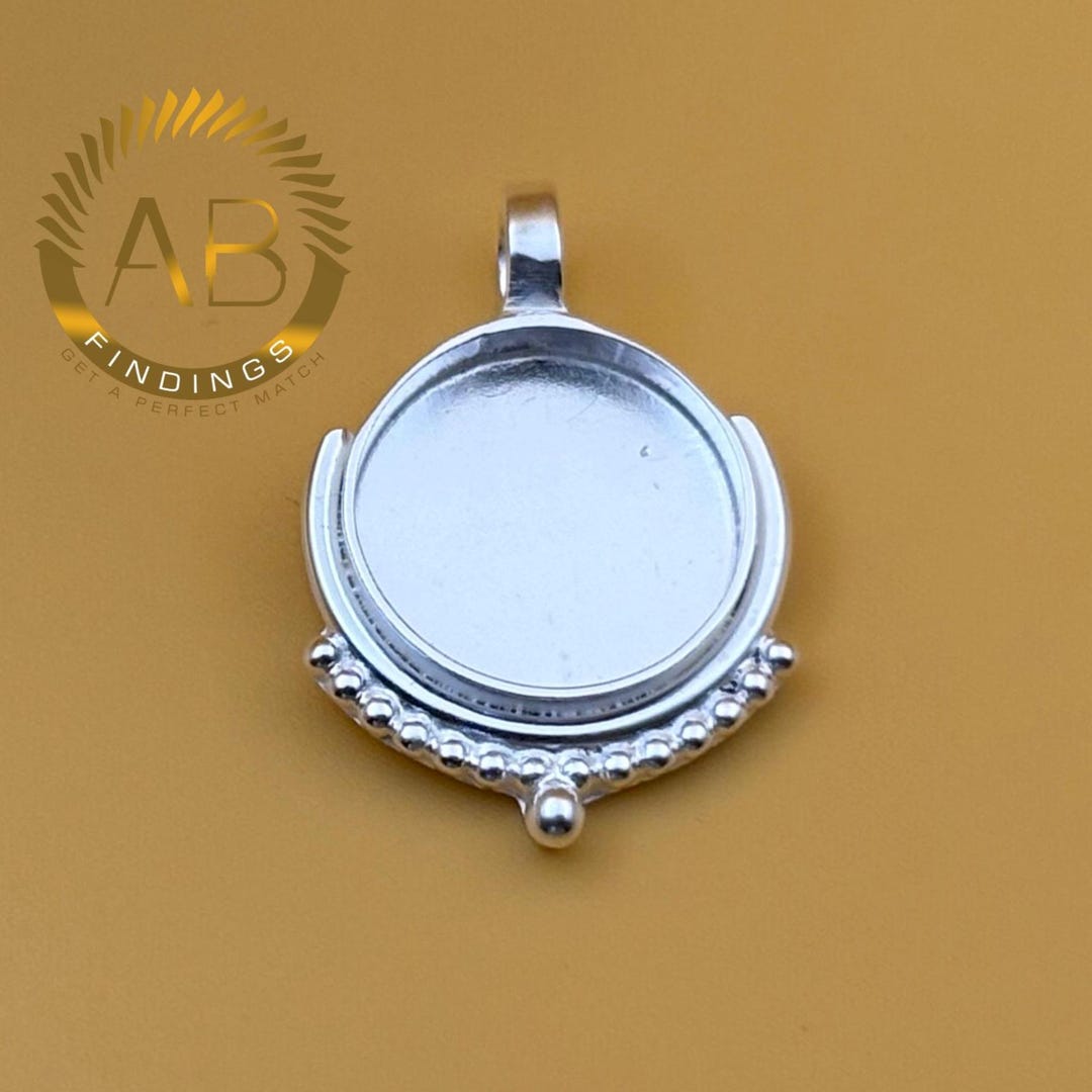 Sterling Silver Bezel Cup Pendant: Cabochon Stone Setting, DIY Jewelry ...