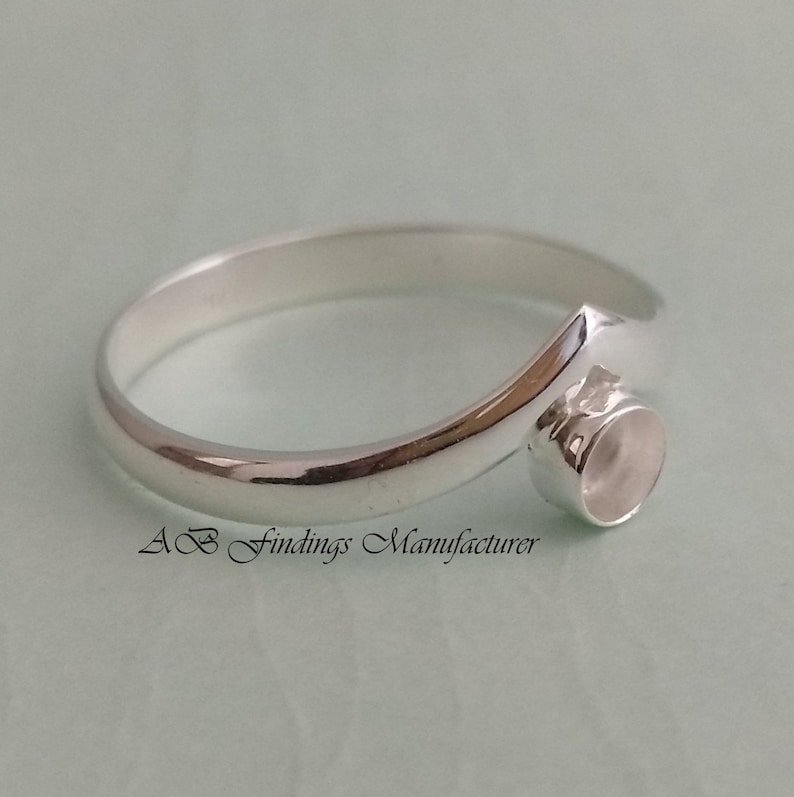 925 Sterling Silver Crown Round Stone Setting Blank Bezel - Etsy