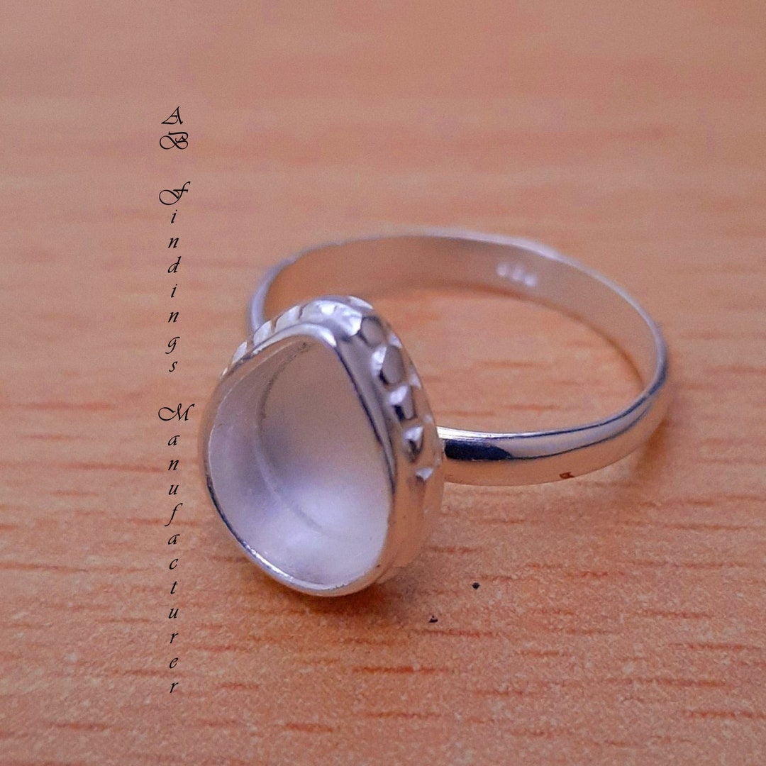 Keepsake 925 Sterling Silver Designer PEAR Ring Setting for Resin and ...