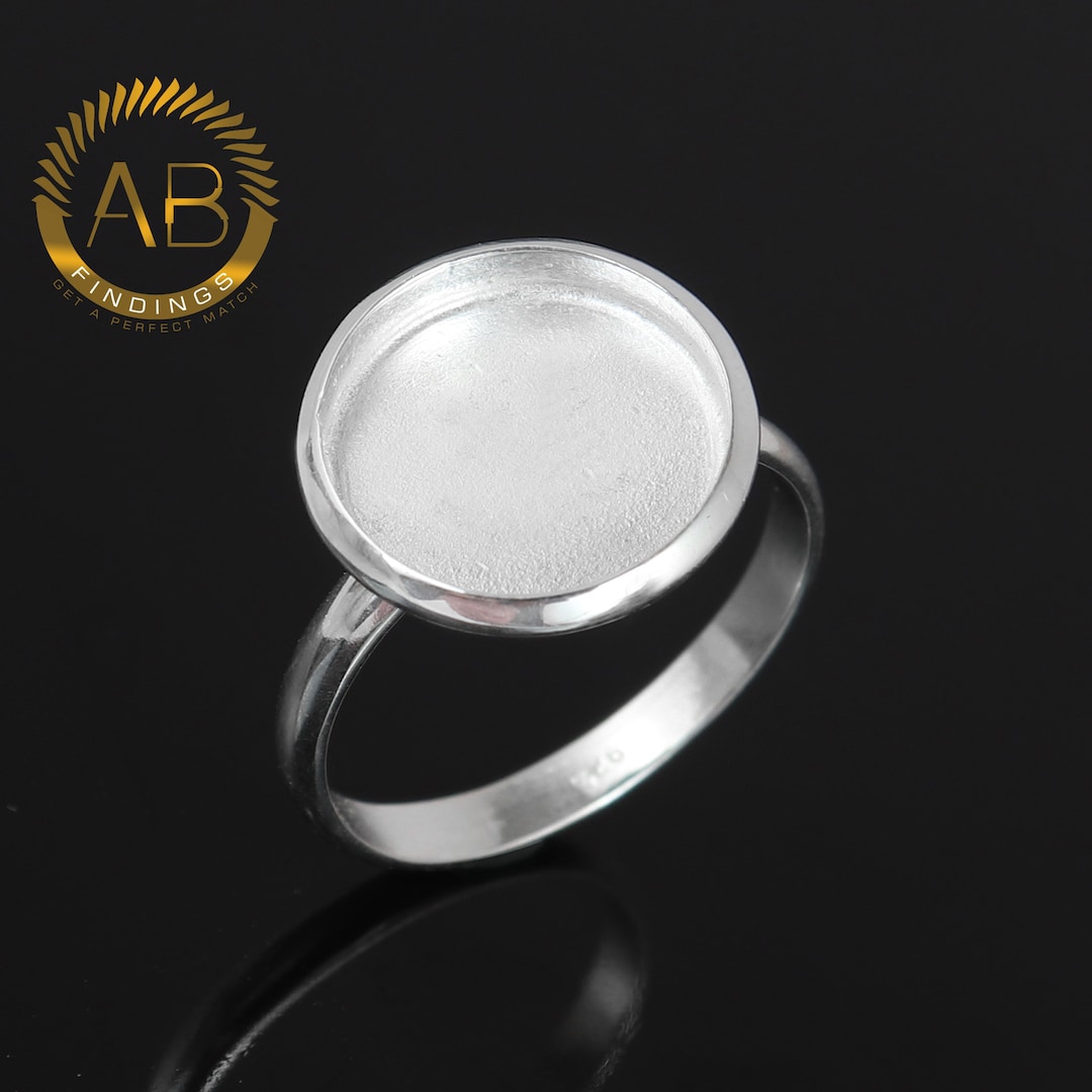 925 Sterling Silver Bezel Ring Setting: Wholesale DIY Jewelry Supplies ...