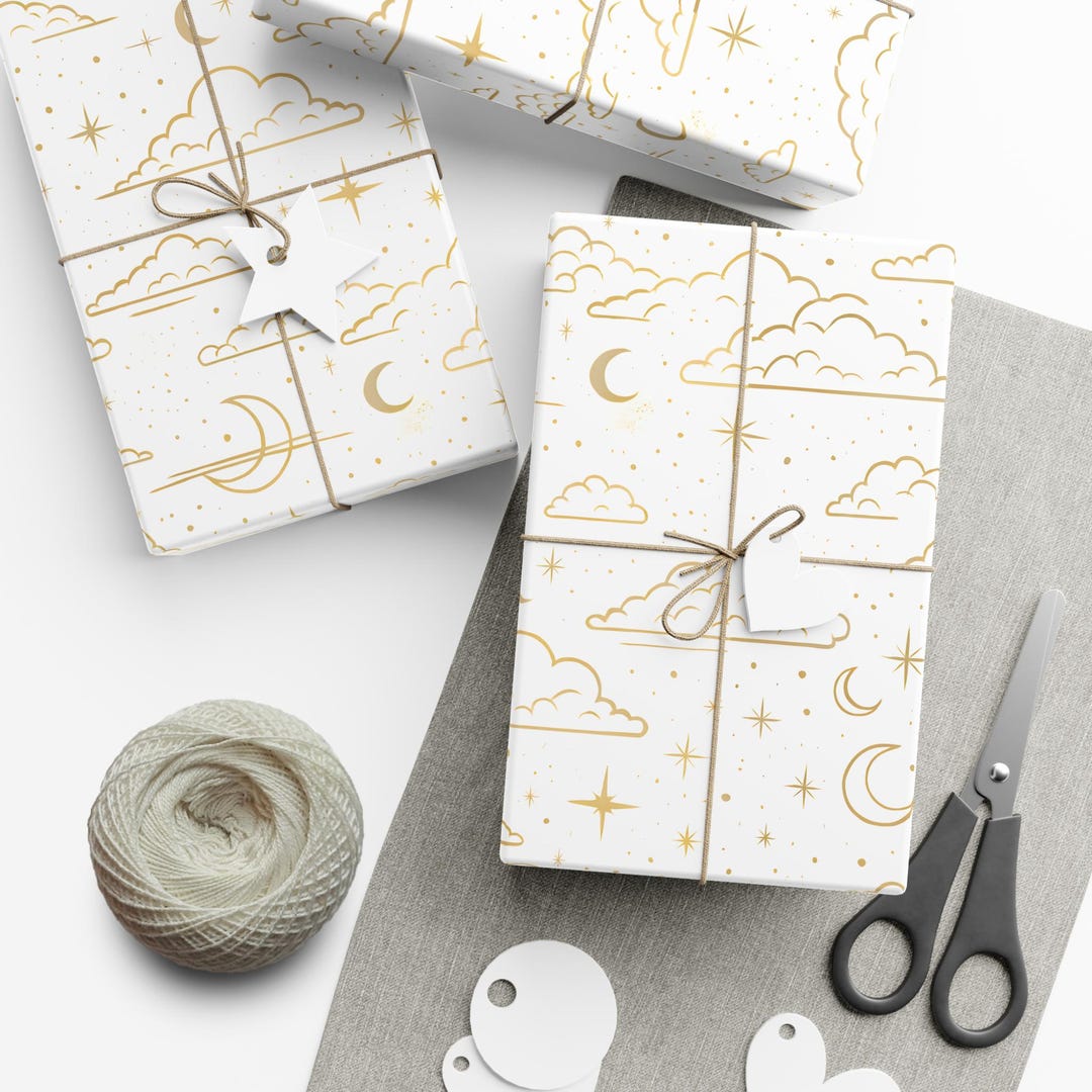 Celestial Gift Wrap: Starry Night Design, Eco-friendly - Etsy
