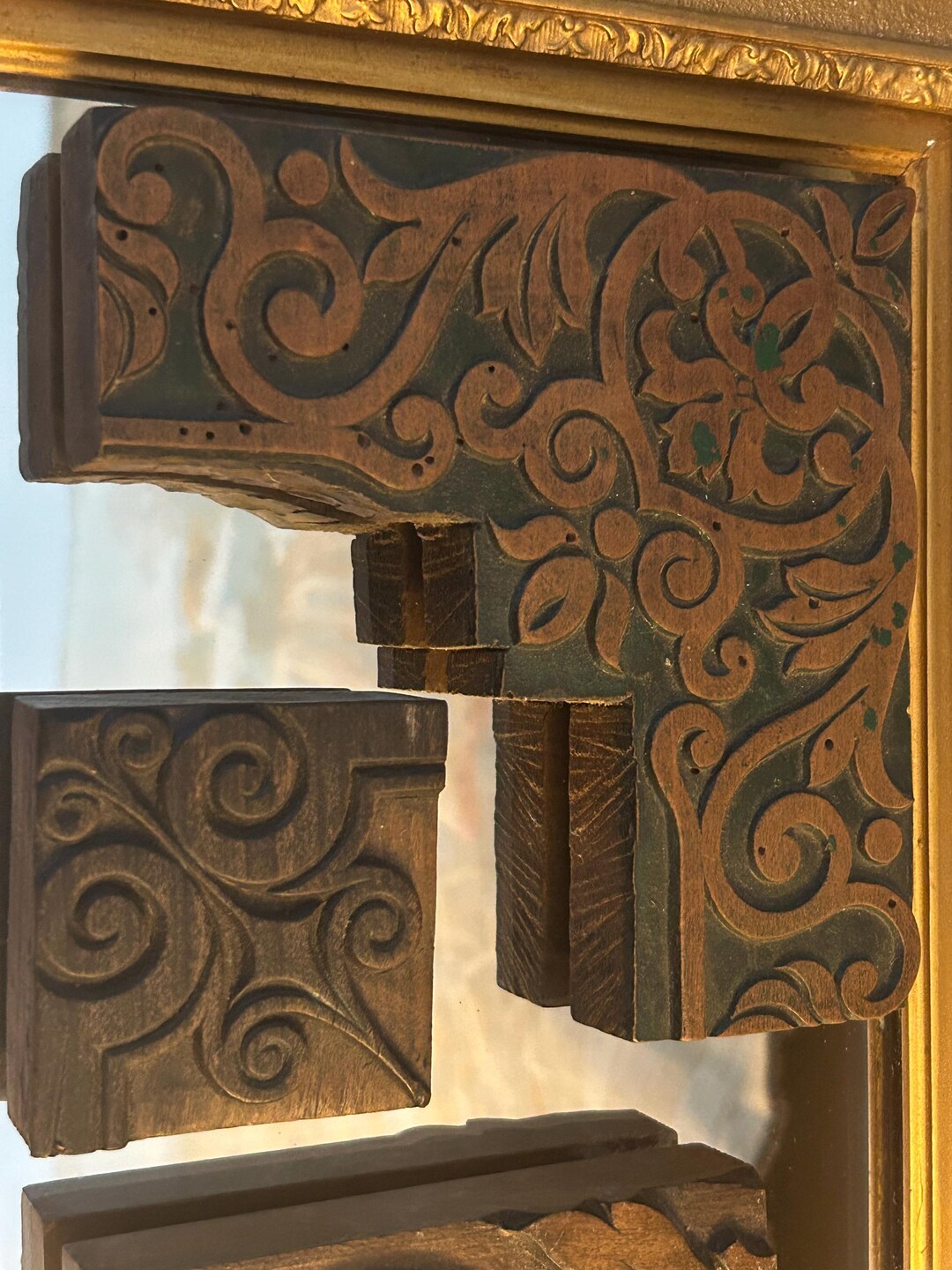 Vintage Hand-carved French Printing Blocks (set of 4) - Etsy