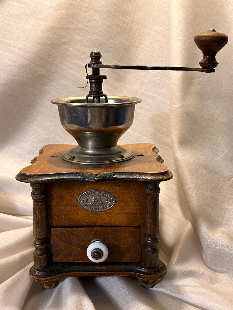 Vintage Hand Crank Coffee Grinder | French Country Coffee Mill | Rustic ...