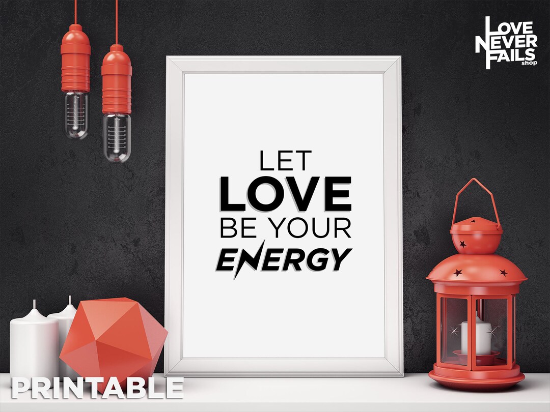 Let Love Be Your Energy, Music Lyrics PRINTABLE DOWNLOAD, Home Decor ...