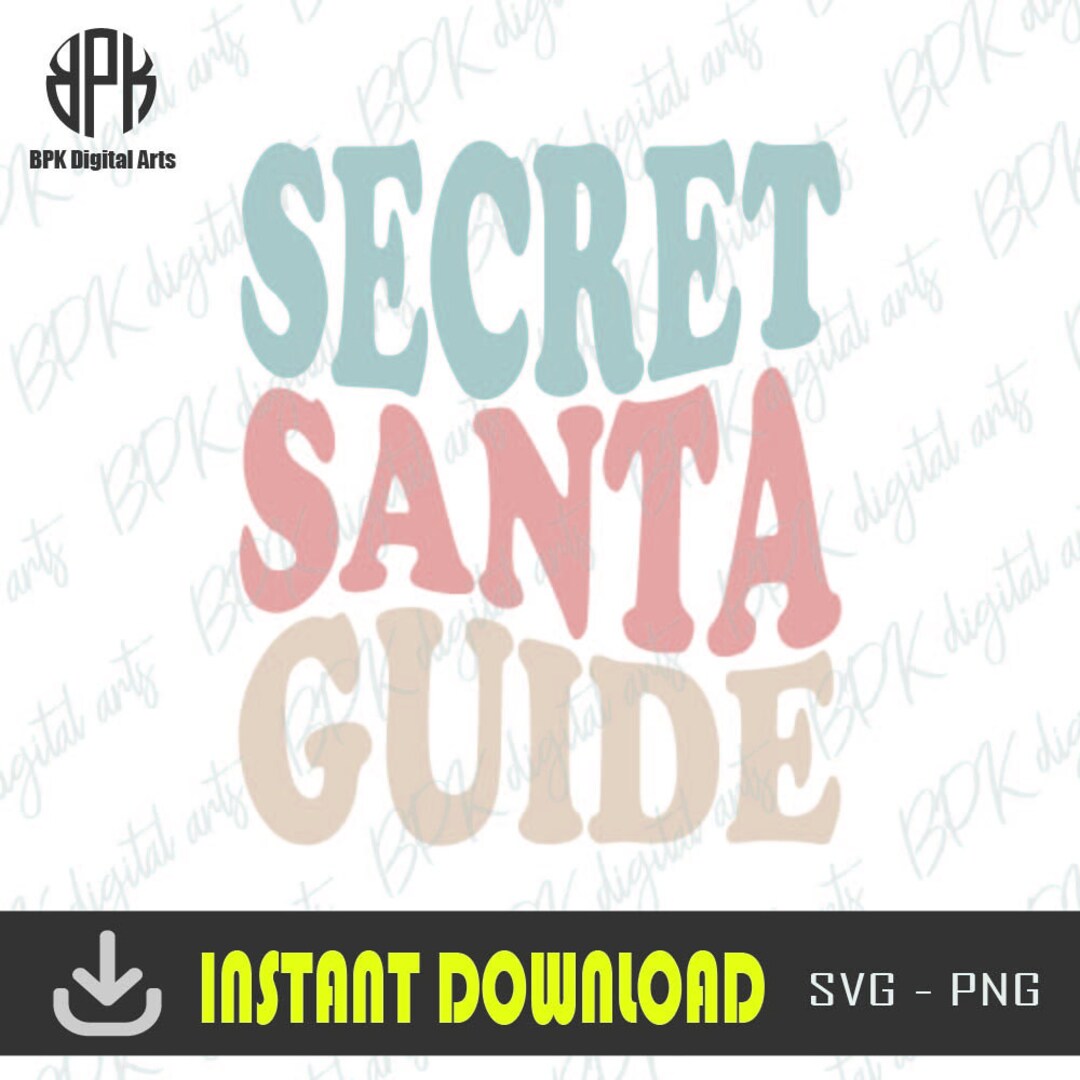 Secret Santa Guide Svg Pastel Christmas Svg Winter Svg - Etsy