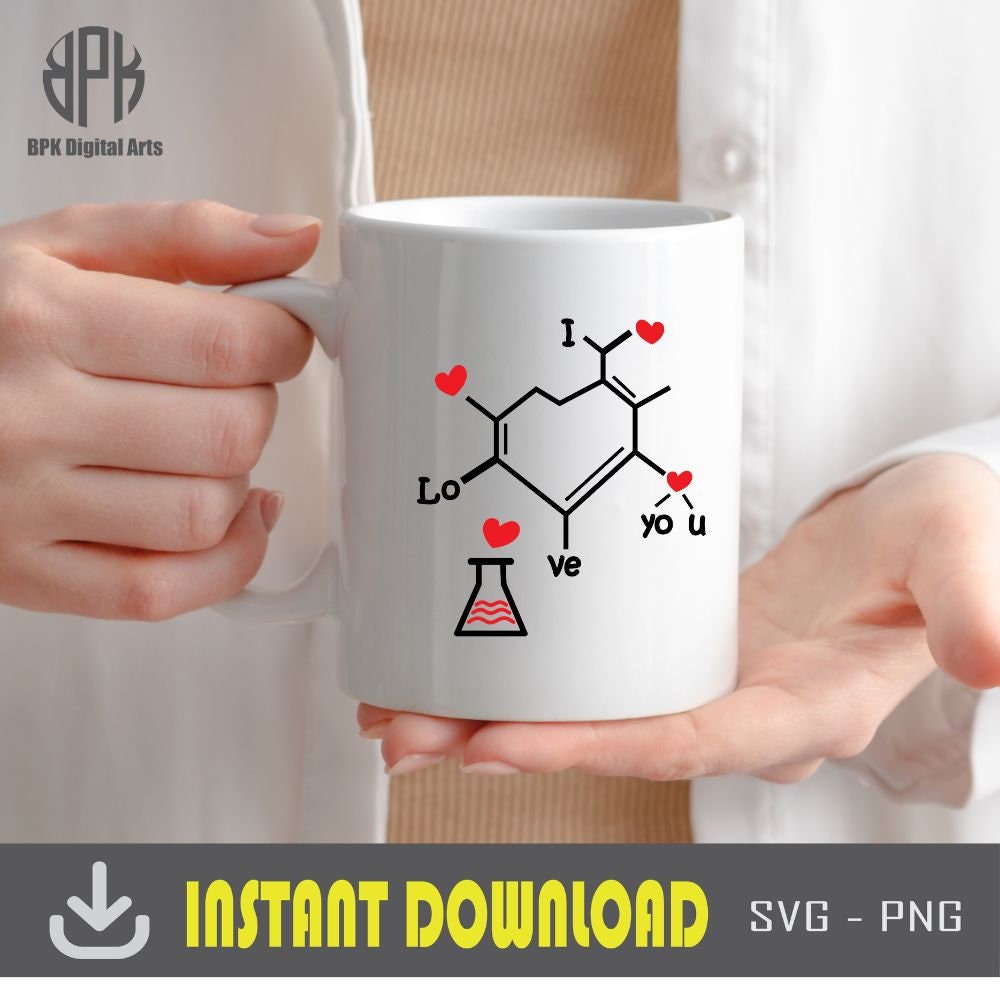 Love Word in Chemical Formula Vector PNG, Love Chemistry Illustration ...