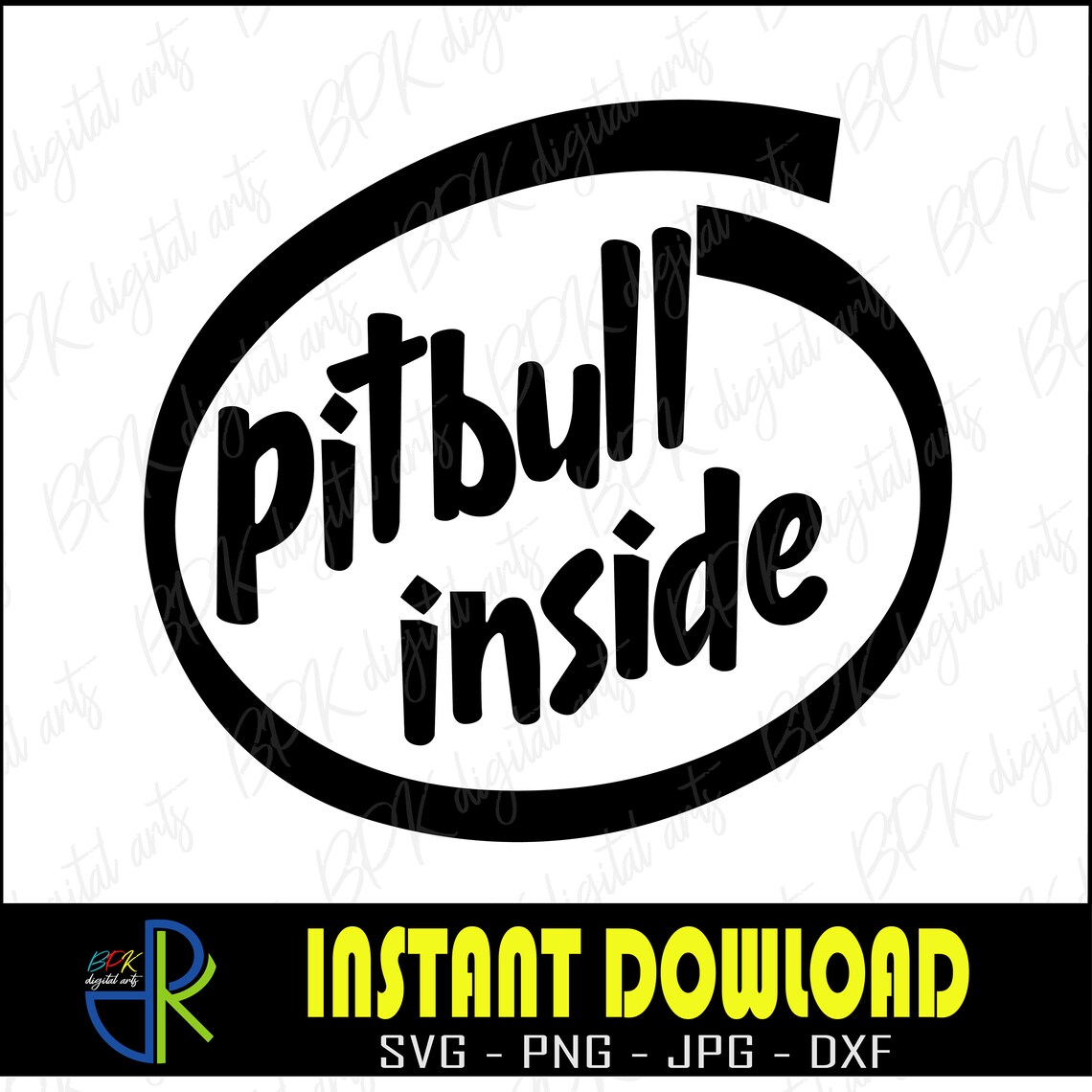 Pitbull Inside Inspired by Intel, Pitbull Sign SVG, Warning Sign SVG ...