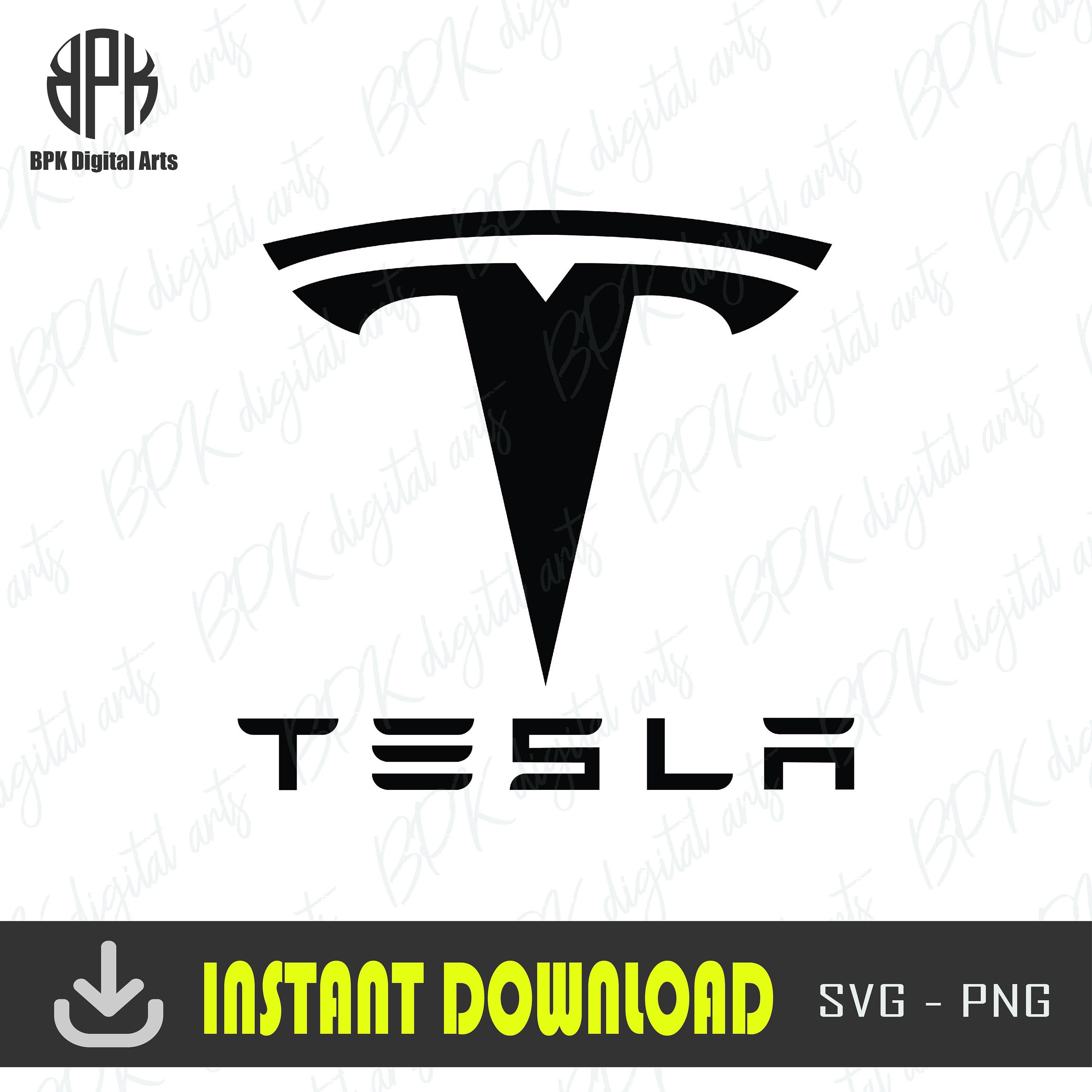 TESLA Logo Svg, Car Symbol, Car Brand Logo, Instant Download SVG,PNG ...