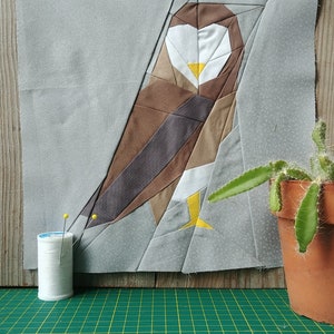 Geometric Owl Foundation Paper Piecing Pattern - 10 and 20 Inch Quilt ...
