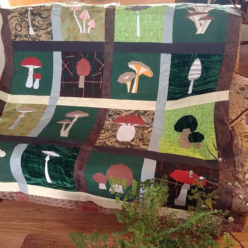 Mushroom Quilt Pattern - Etsy