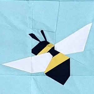 Geometric Bee Quilt Block Pattern Includes 3 Sizes, Foundation Paper ...