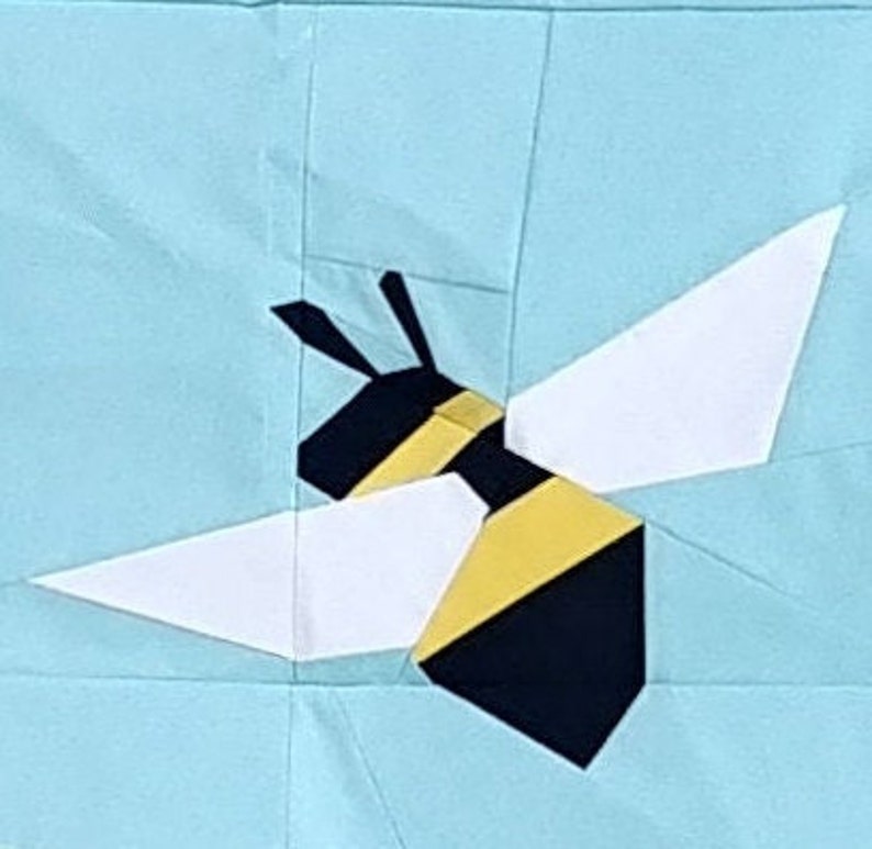 Geometric Bee Quilt Block Pattern Includes 3 Sizes, Foundation Paper ...