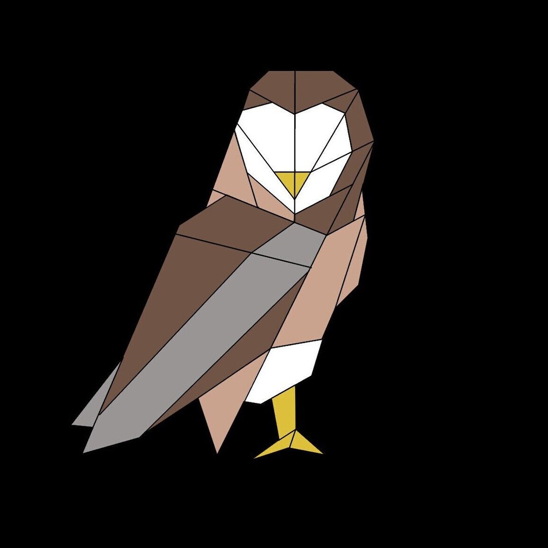 Geometric Owl Foundation Paper Piecing Pattern - 10 and 20 Inch Quilt ...