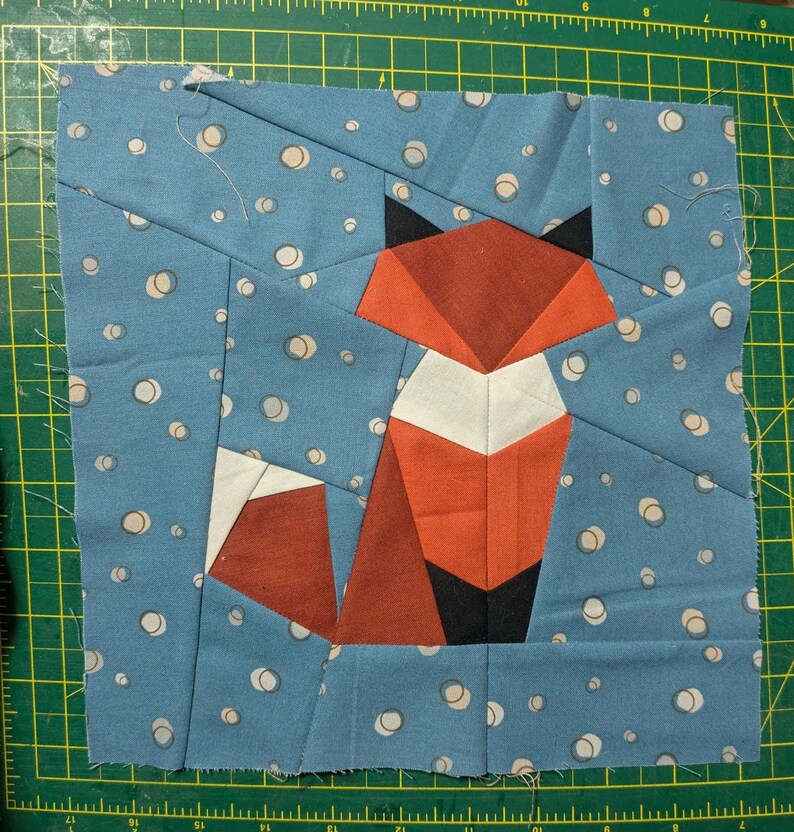 Geometric Fox Foundation Paper Piecing Pattern 8",10" and 20" Quit ...